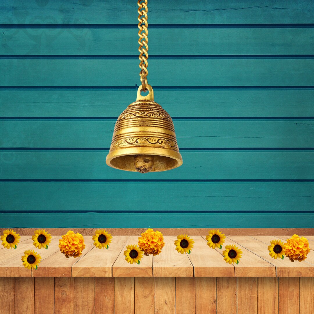 Brass Hanging Bell With Chain,chain for Home Temple,door,hallway, Porch ...