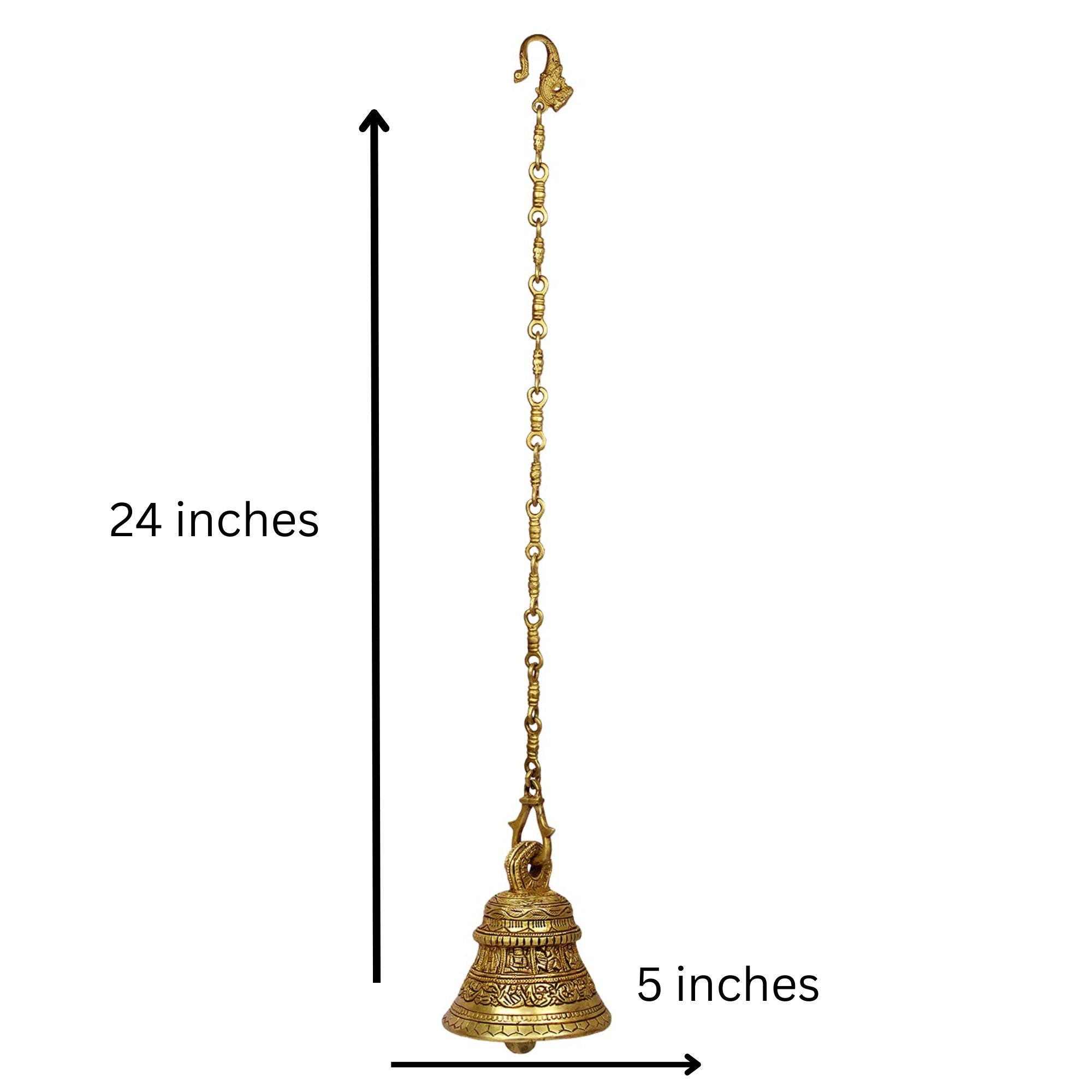 Indian Gods Engraved on Brass Hanging Bell Hanging Decor - Etsy