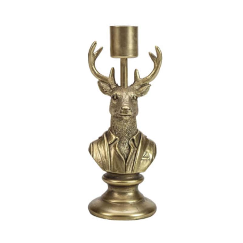 Stag Candlesticks - Etsy UK