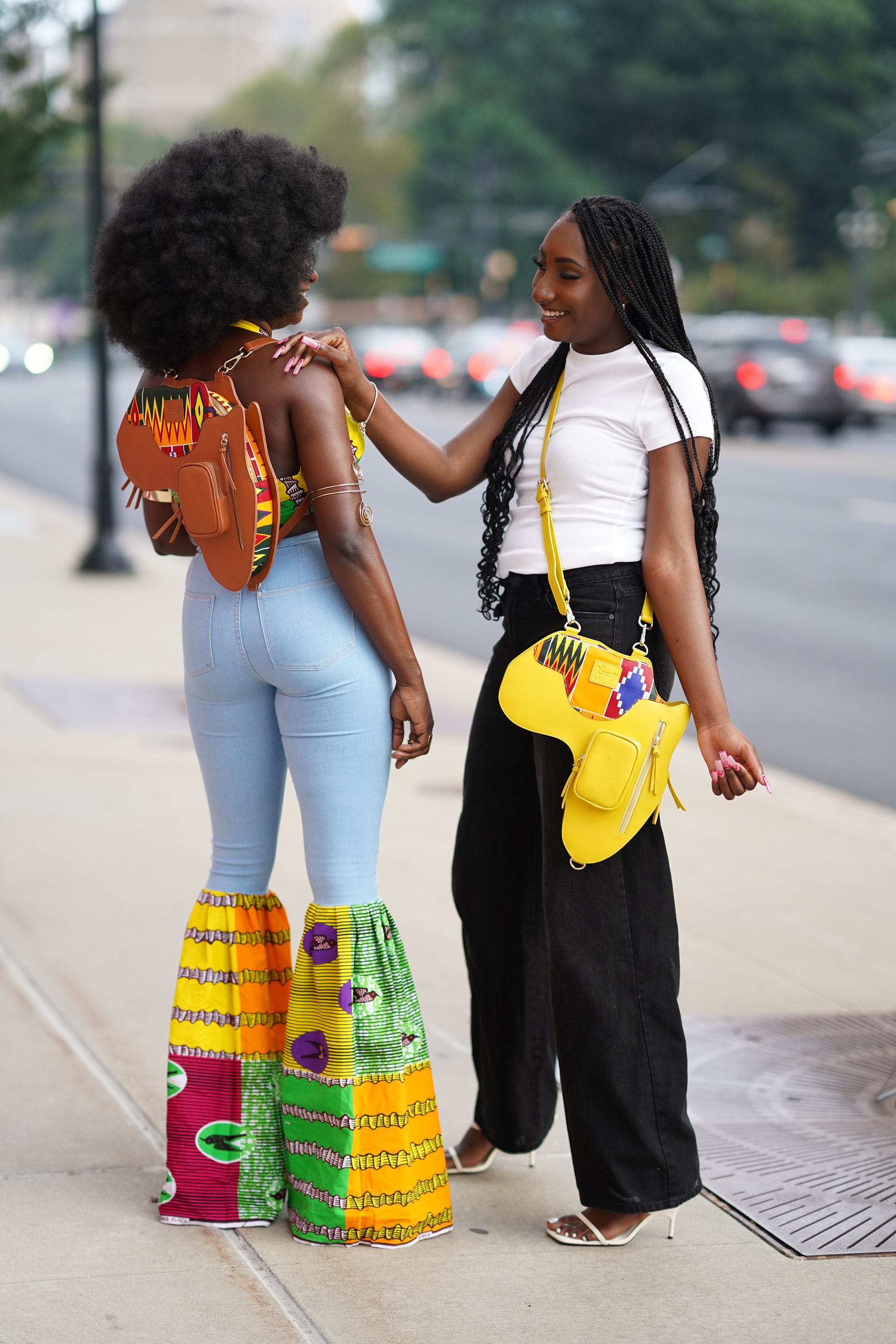 Ankara Backpack Africa Map-shaped With Zippers/ Kente African Print ...