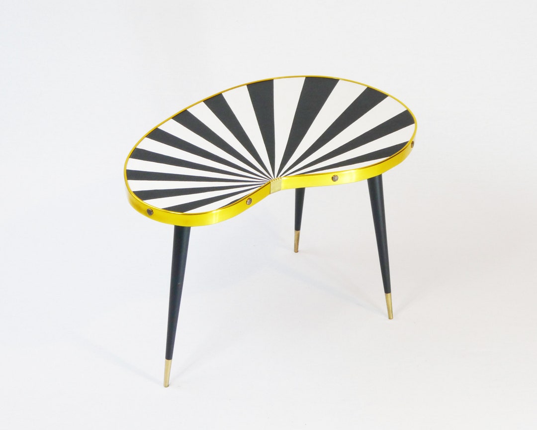 Eye Catching Retro Sunburst Kidney Plant Stand, Wonderful Side Table ...