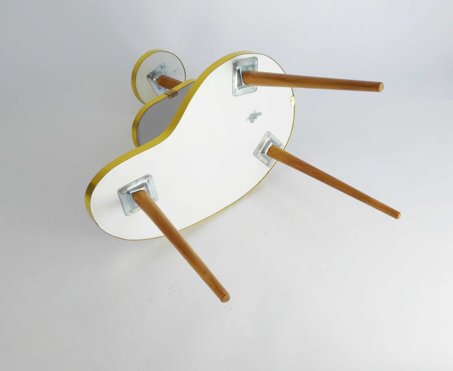 Retro Small Kidney Plant Stand With Purple, Yellow and Green Tiers ...
