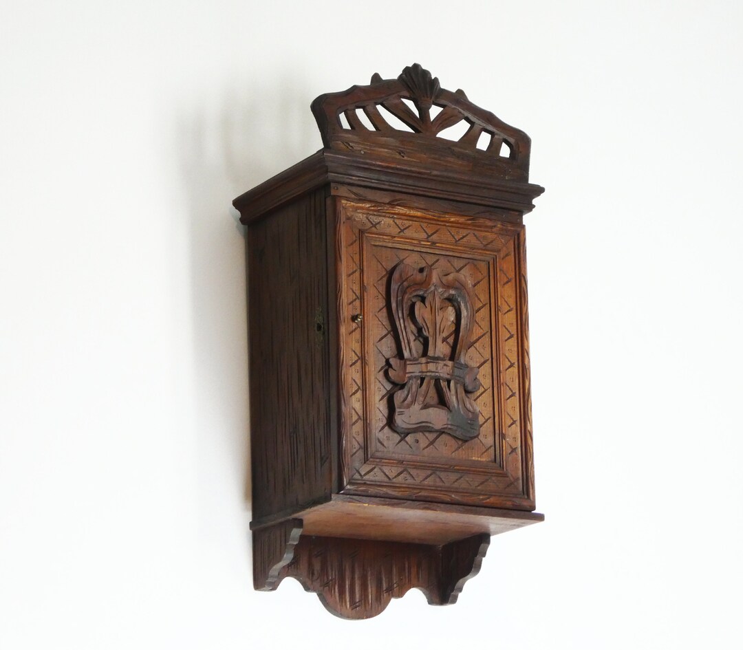 Antique Small Hand Carved Wooden Cabinet With Beautiful Ornaments ...