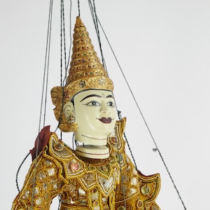 Large Handcrafted Vintage Asian Puppet With Stunning Clothing With ...