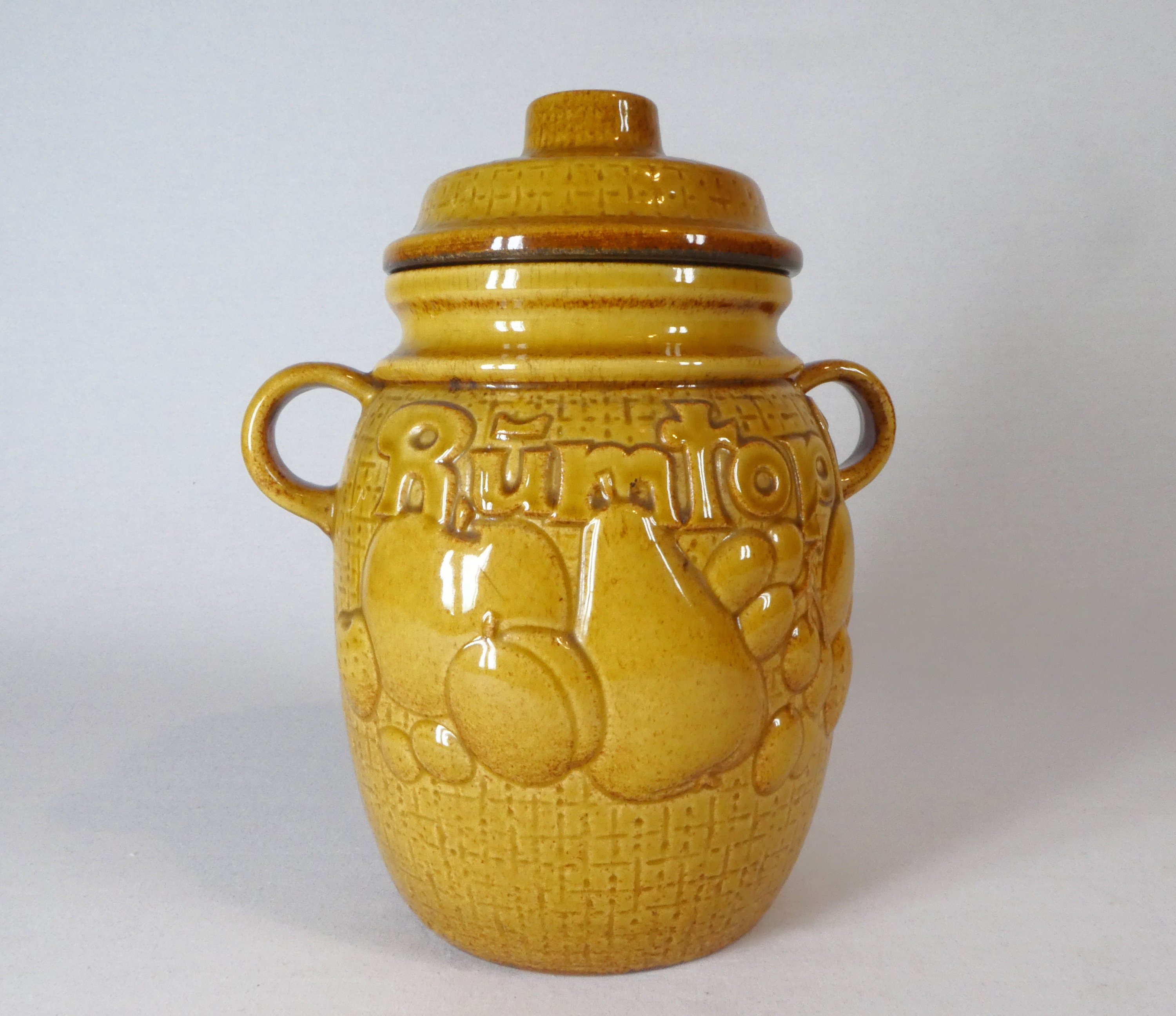 Large and Colorful Mid Century Vintage Rumtopf Jar Light - Etsy