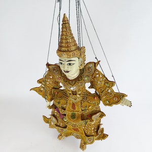 Large Handcrafted Vintage Asian Puppet With Stunning Clothing With ...