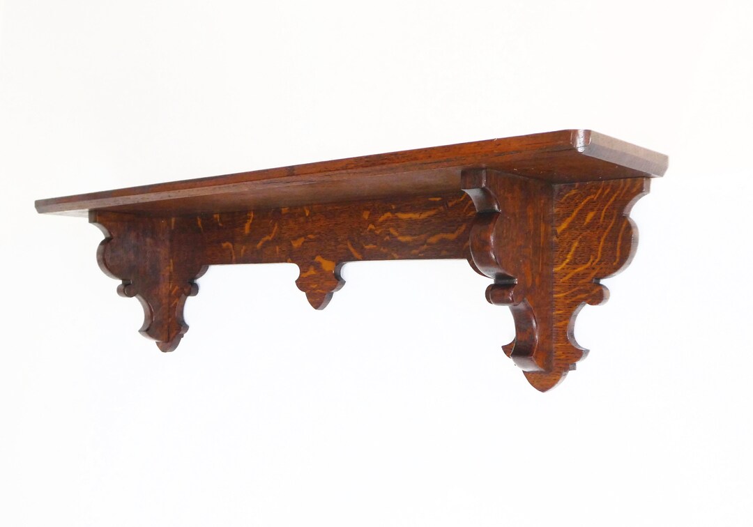 Carved Antique Wooden Gothic Wall Shelf, Beautiful Wall Shelf With ...