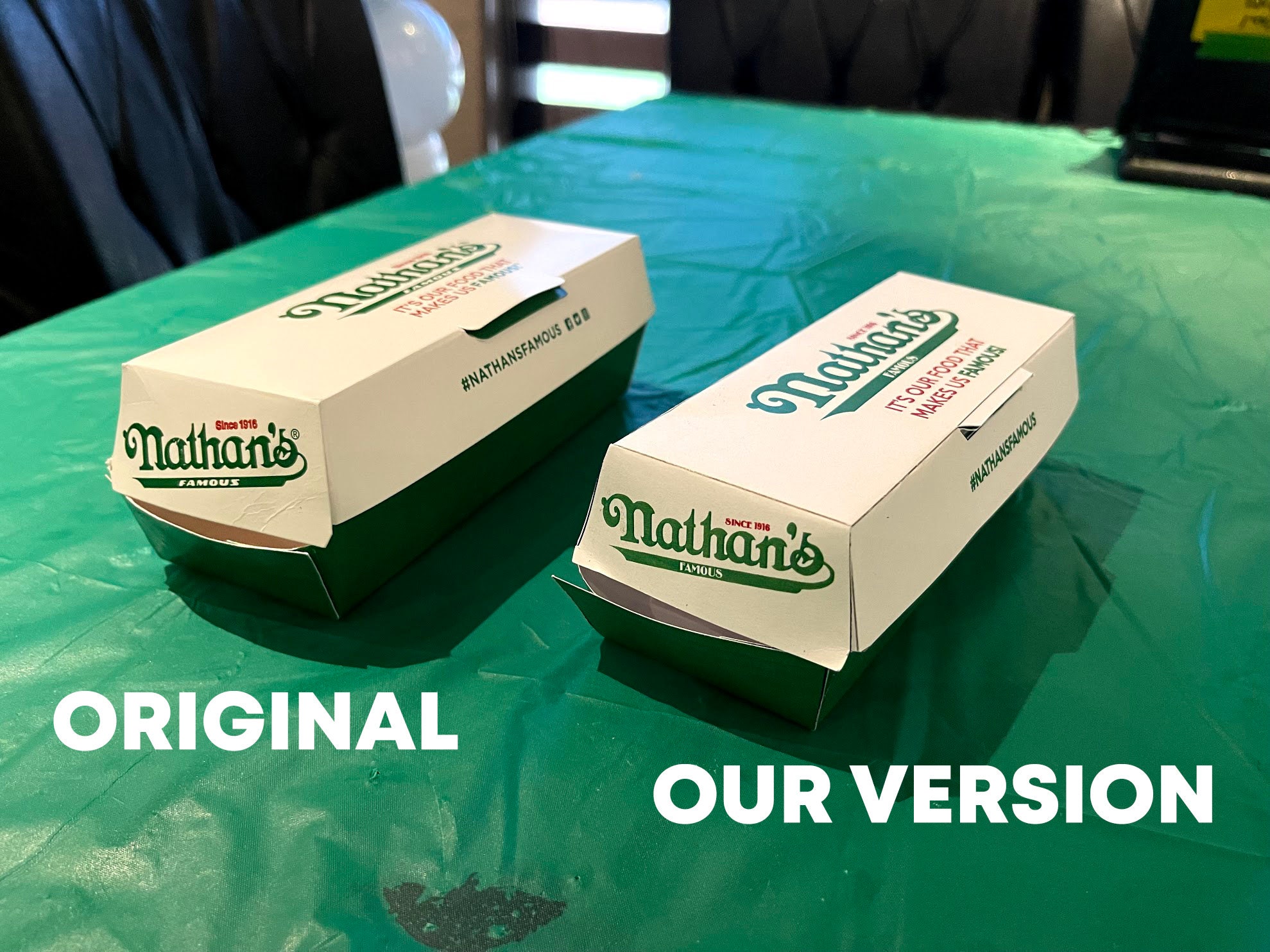 Nathan's Famous Hot Dog Box PRINTABLE DIY Nathan New - Etsy