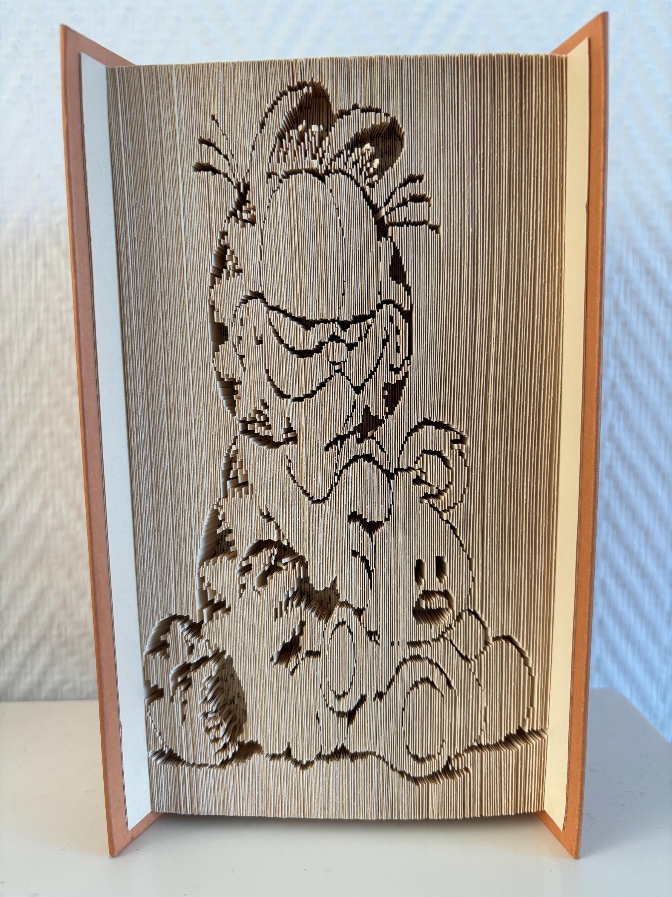 Book Folding Pattern Cut & Fold 'garfield' Unique Gift! - Etsy