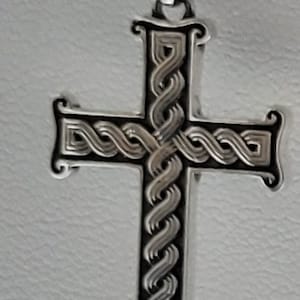 Croatia Cross Pendant Jewellery, Small Oxidised Traditional Pleter Kriz ...