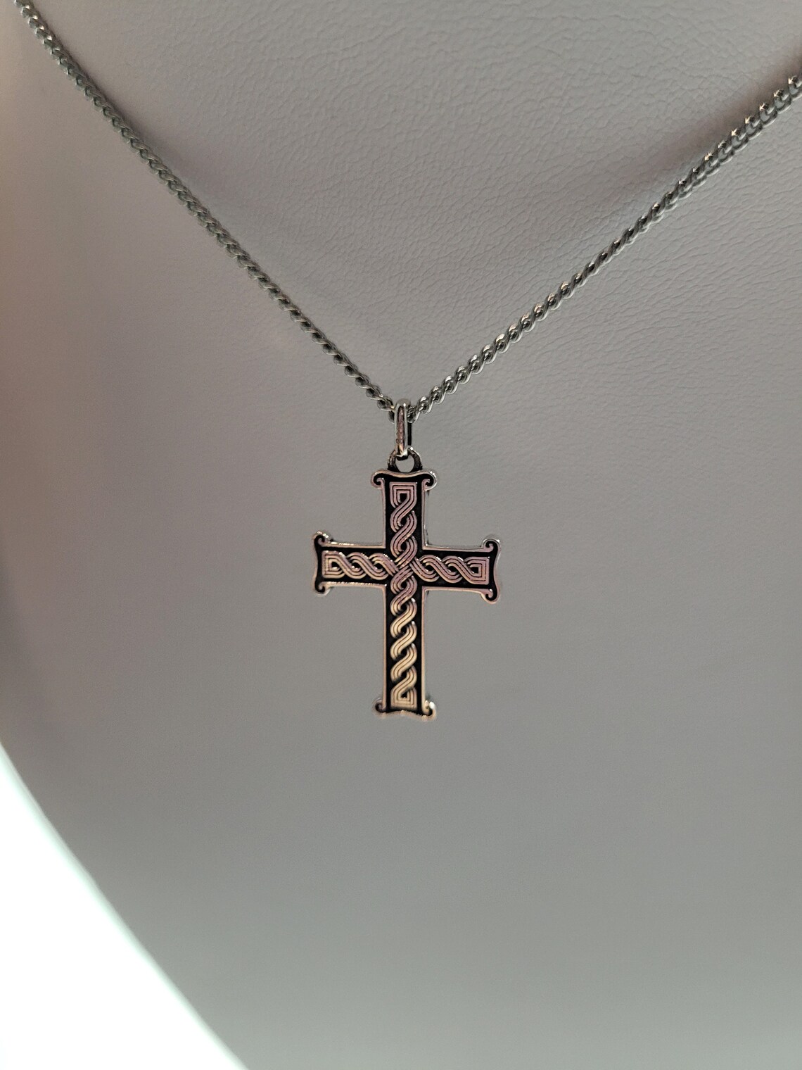 Croatia Cross Pendant Jewellery, Small Oxidised Traditional Pleter Kriz ...