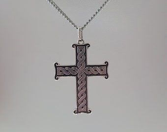 Croatia Cross Pendant Jewellery, Small Oxidised Traditional Pleter Kriz ...