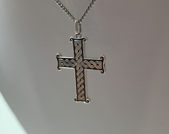 Croatia Cross Pendant Jewellery, Small Oxidised Traditional Pleter Kriz ...