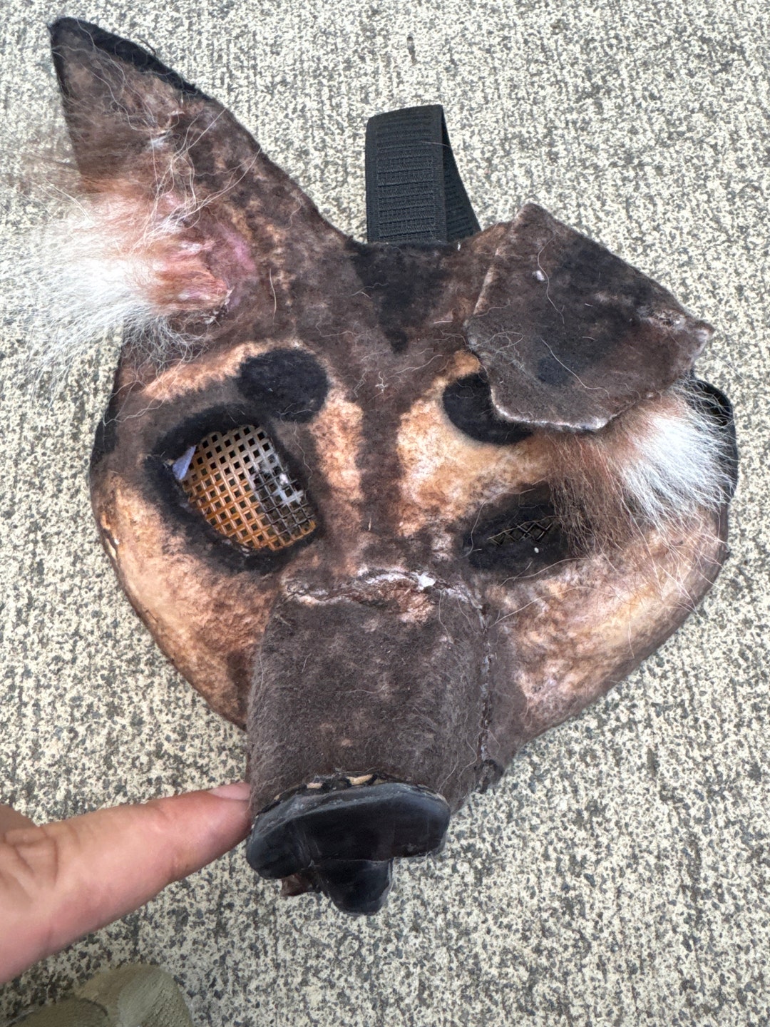 German Shepherd Therian Mask With Removable Eye Mesh for Furries ...