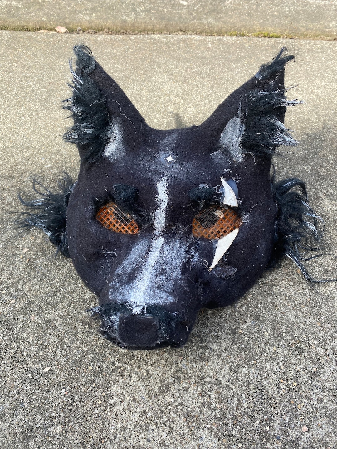 Black Timber Wolf Therian Mask Furry Quadrobics - Etsy