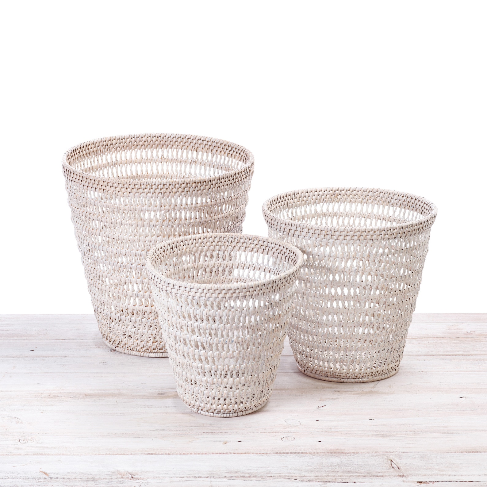 Rattan Open Weave Paper Bin/ Waste Bin Large Medium and - Etsy UK