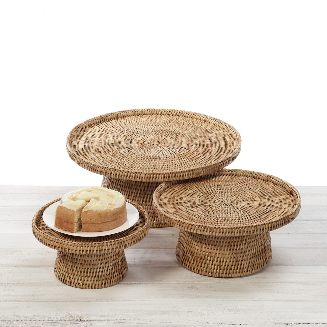 Rattan Handwoven Cake Stand ( Large, Medium and Small) - Etsy