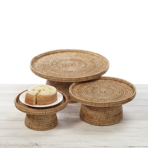 Wicker Cake Stand - Etsy