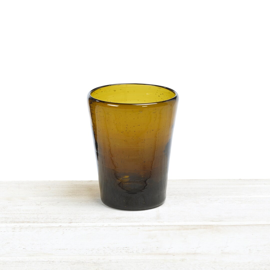 Recycled and Hand Blown Classic V Shape Tumbler Glass, Drinking Water ...