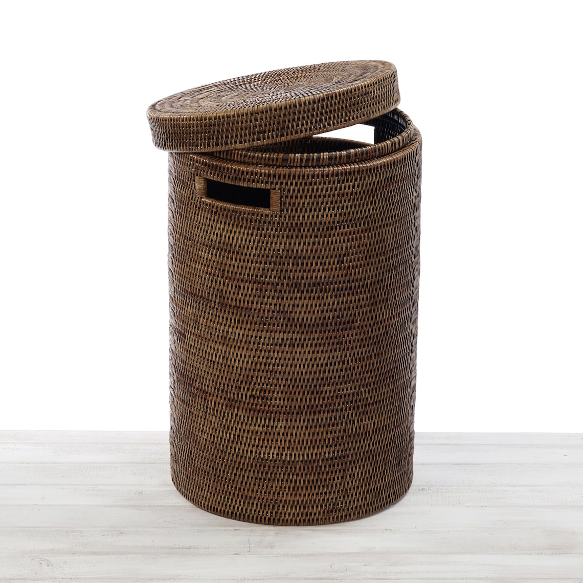 Rattan Tall Cylinder Laundry Basket /laundry Hamper - Etsy UK