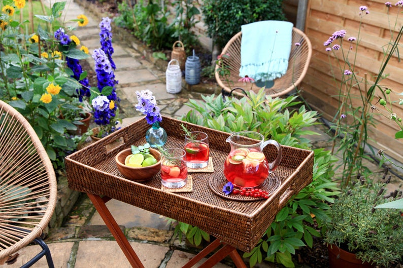 URU Rattan Square Coasters - Set of 6 With Holder by 12cmx 12cm X 6cm ...