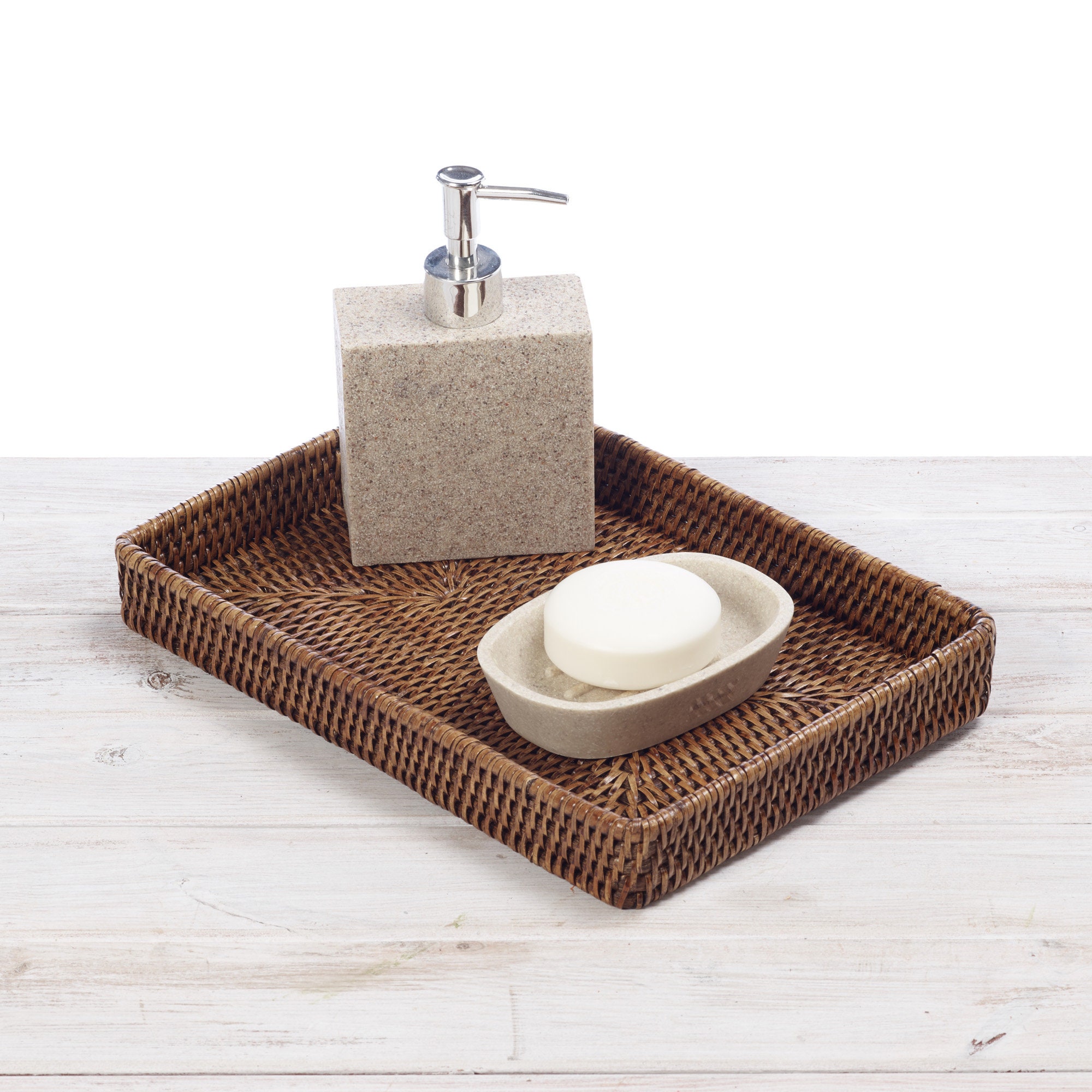 Rattan Small Spa Tray Hand Woven Tray Rectangular - Etsy