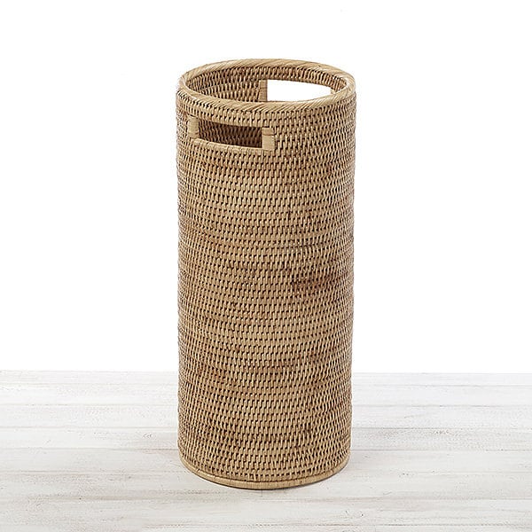 Round Rattan Umbrella Basket- D24 X H54 Cm - Etsy
