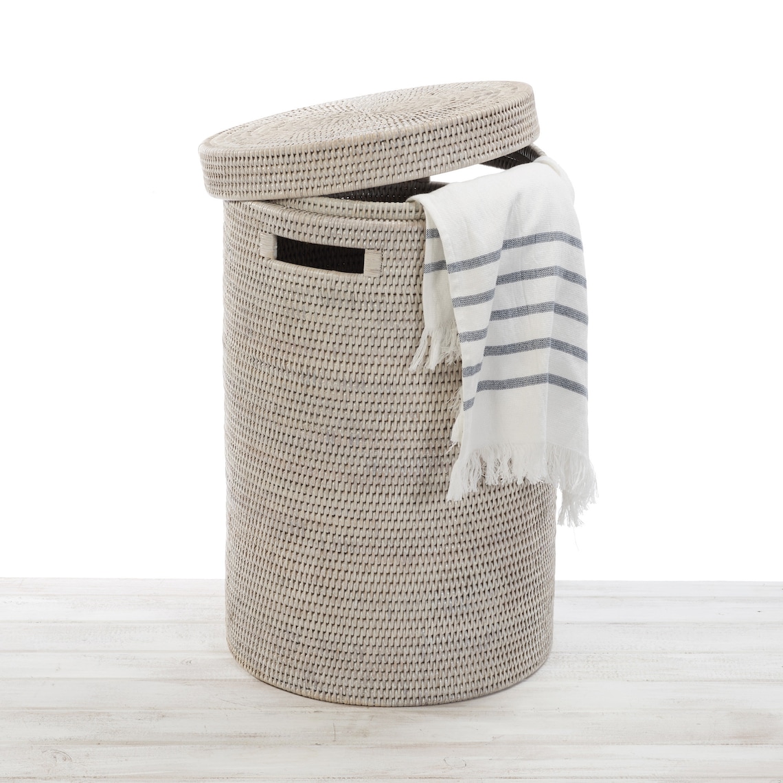 Rattan Tall Cylinder Laundry Basket /laundry Hamper - Etsy