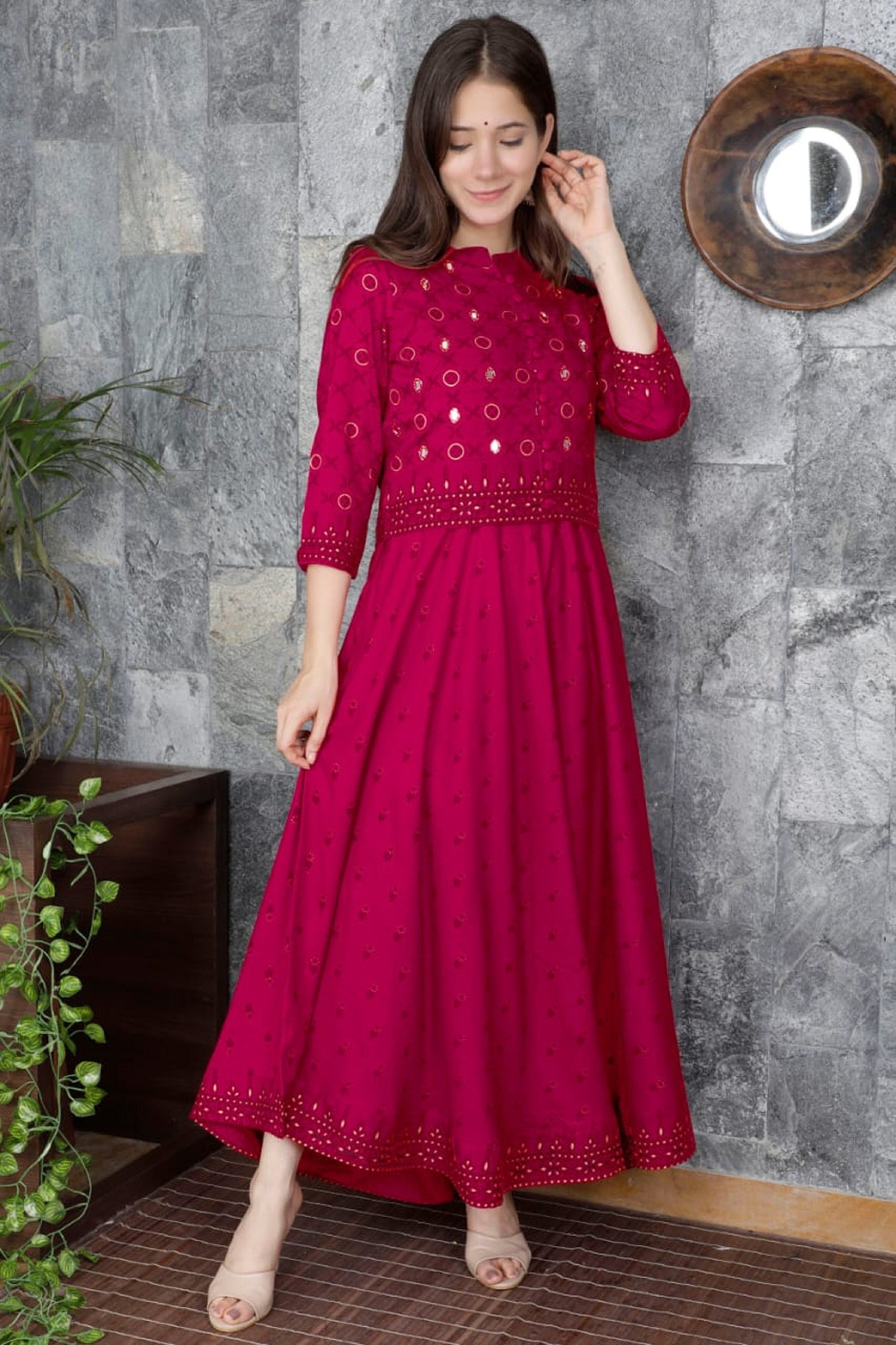 Sindhi Mirror Embroidered Neck Line - Etsy