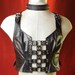 Female Black Leather Strap Top With O Ring Detail and Rear Snap Clips ...