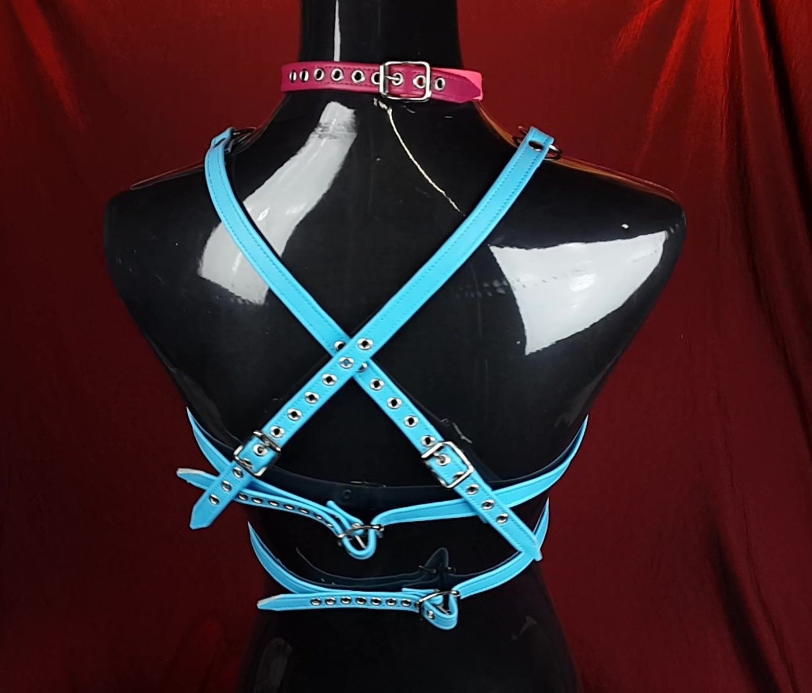 Baby Girl Upper Body Harness With Seperate Collar in Soft Pastel ...