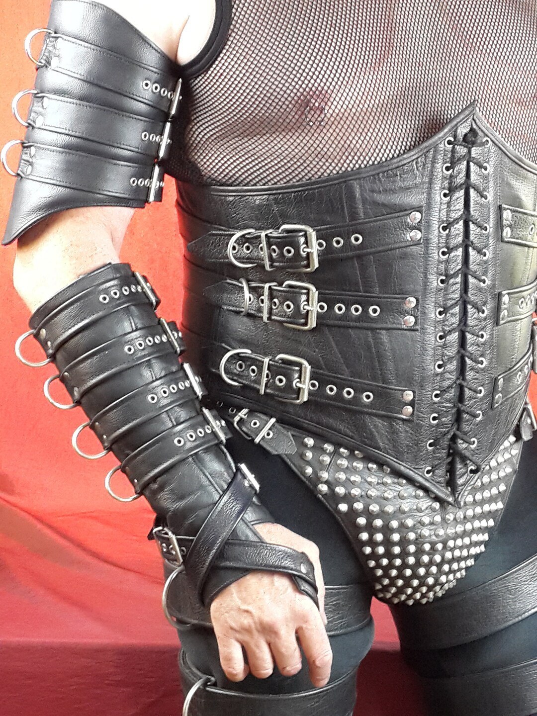 Upper Arm 3 Buckle Cuffs / Bondage Bicep Cuffs. Arm Bracers. - Etsy