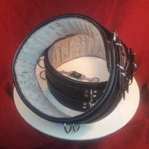 Male Full Body Harness in Fine Black Sewn Leather. Custom Handmade ...