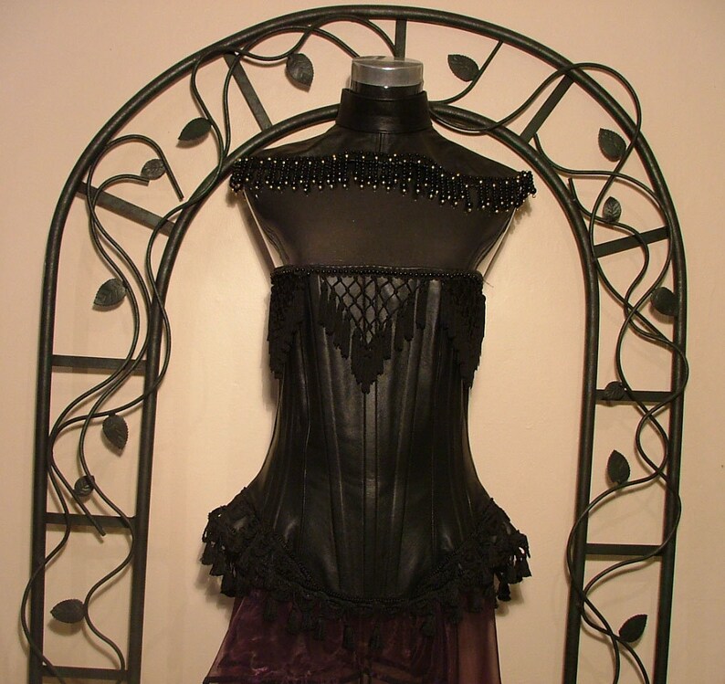 Victorian Styled Flat Over Bust Leather Long Line Corset - Etsy