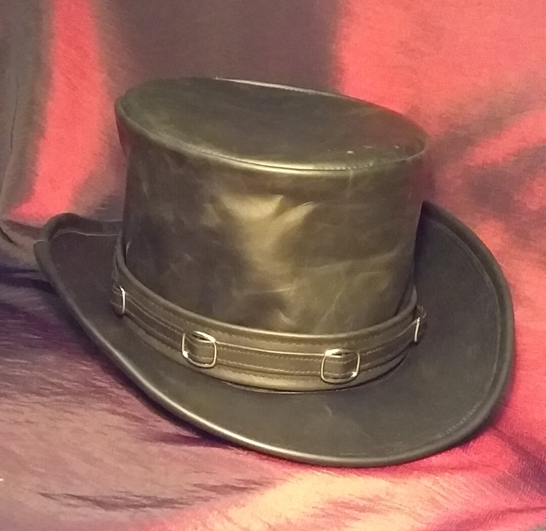 Leather Top Hat Custom Hand Made - Etsy