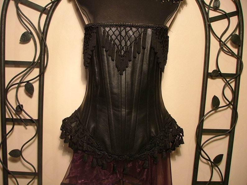 Victorian Styled Flat Over Bust Leather Long Line Corset - Etsy