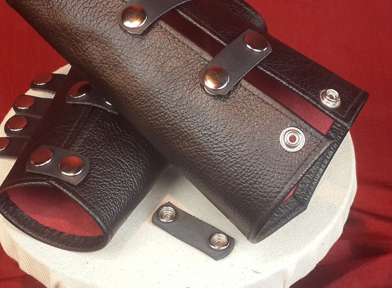 Full Leather Arm Gauntlets Set With Rear Leather Laces or | Etsy