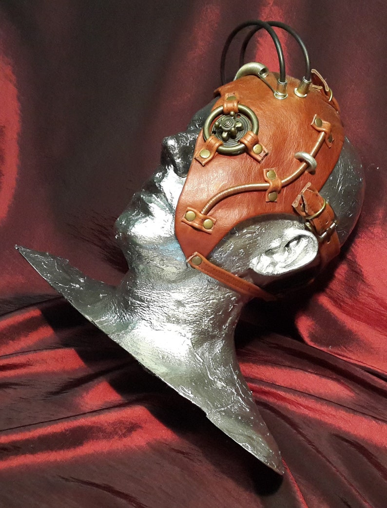 SteamPunk Half Mask with Head Harness. | Etsy
