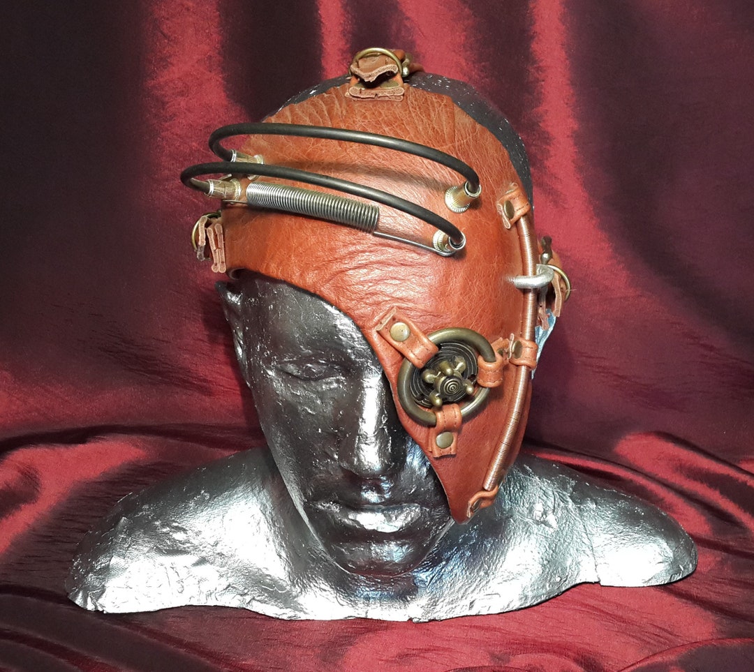 Steampunk Half Mask With Head Harness. - Etsy