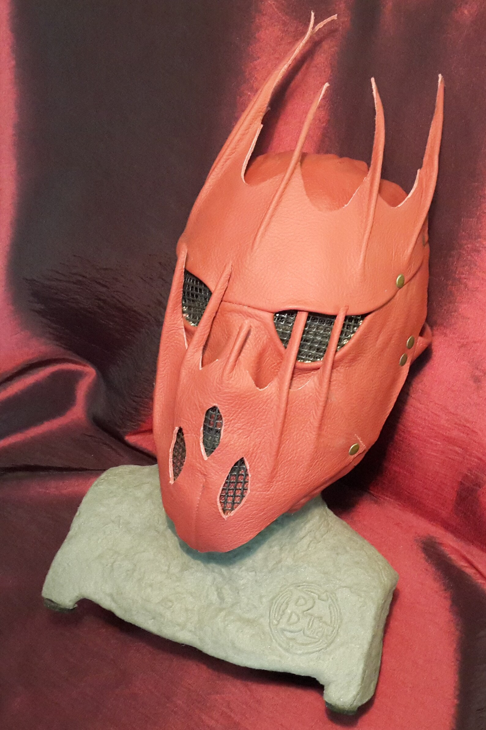 Alien Face Mask in Red Leather - Etsy
