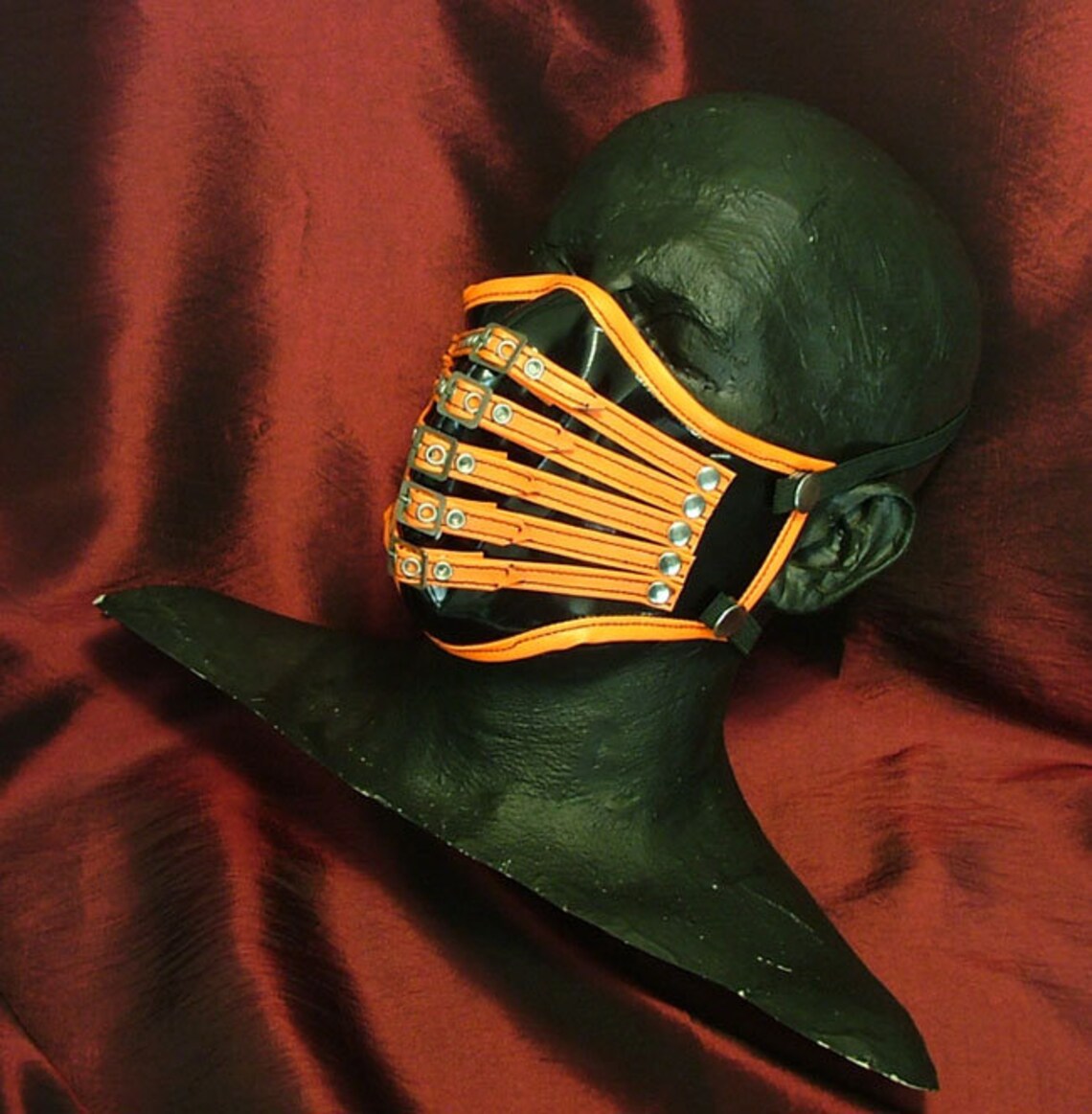 Leather & PVC Rave Mask / Face Mask /Dust Mask with rear | Etsy