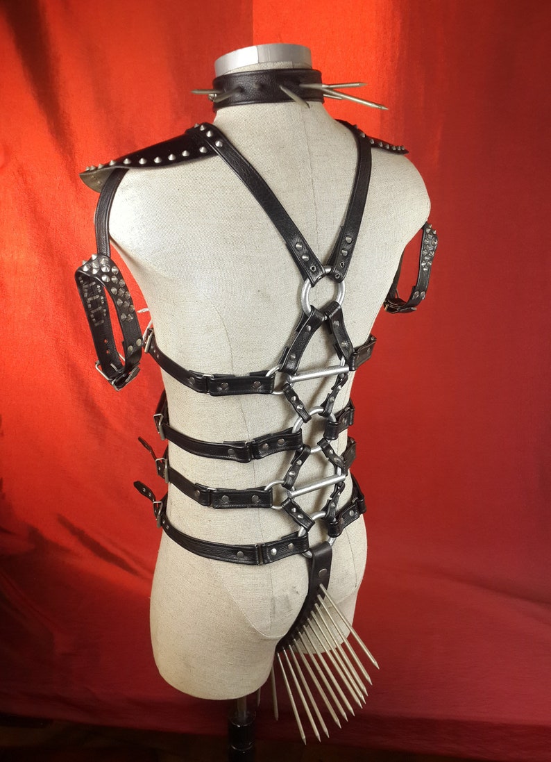 Male Full Body Harness With Steel Horse Bit Detail in Fine | Etsy