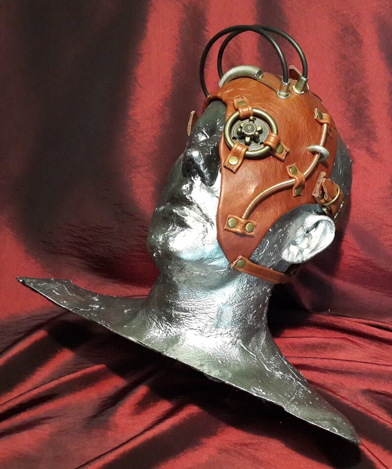 SteamPunk Half Mask with Head Harness. | Etsy
