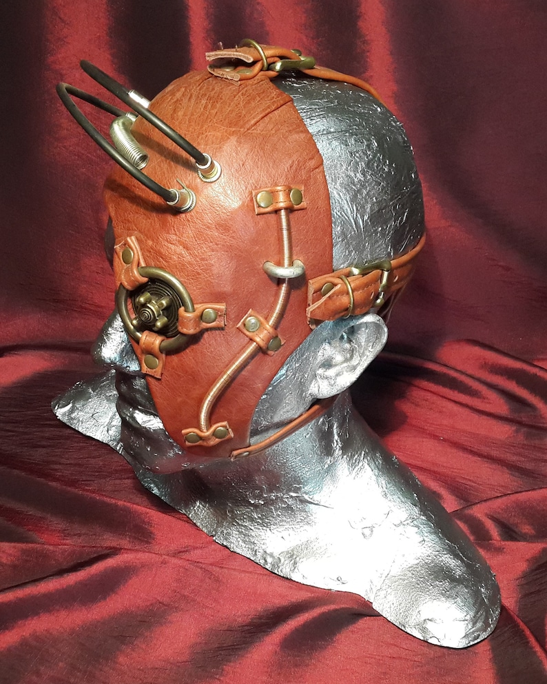 SteamPunk Half Mask with Head Harness. | Etsy