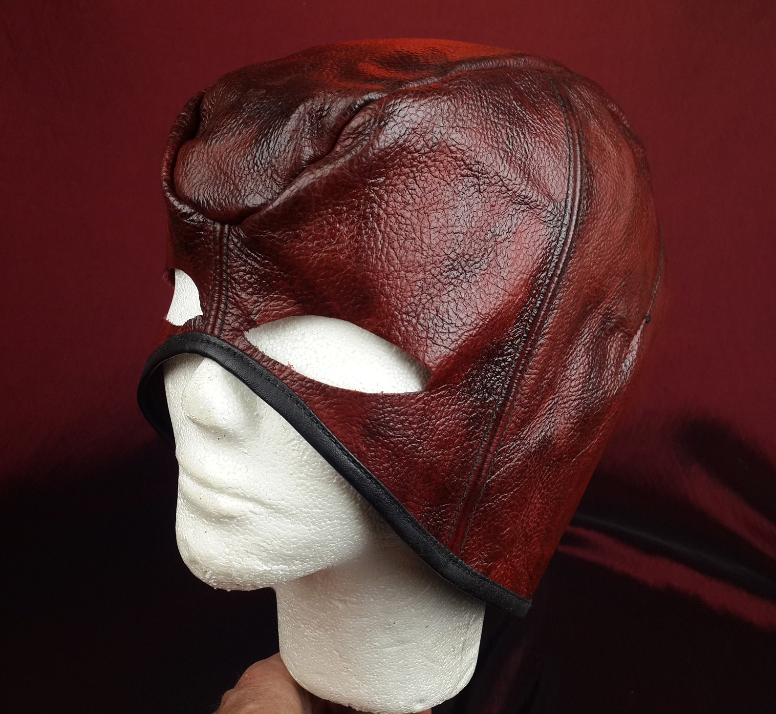 Leather BDSM Half Mask/hood With Rear Zipper. Executioners - Etsy