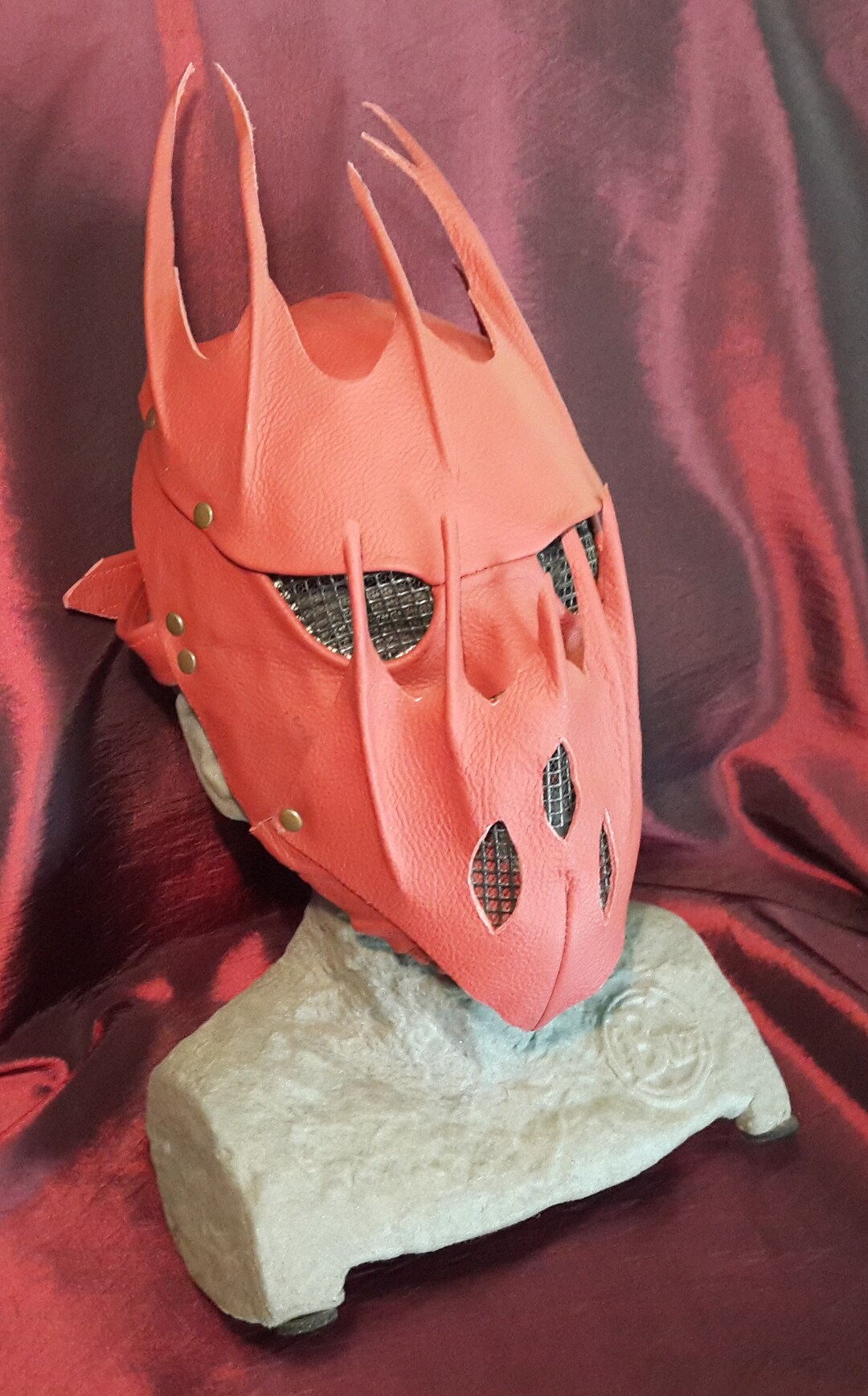 Alien Face Mask in Red Leather - Etsy