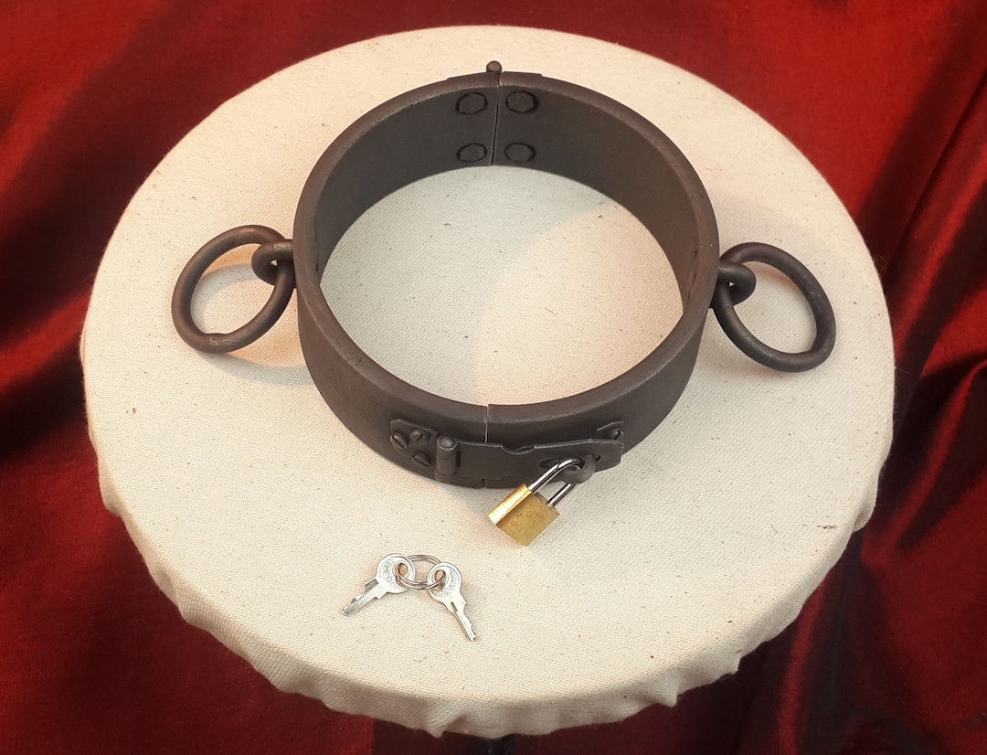 Heavy Black Steel Collar With Welded Side O Rings Size 36cm/14" - Etsy