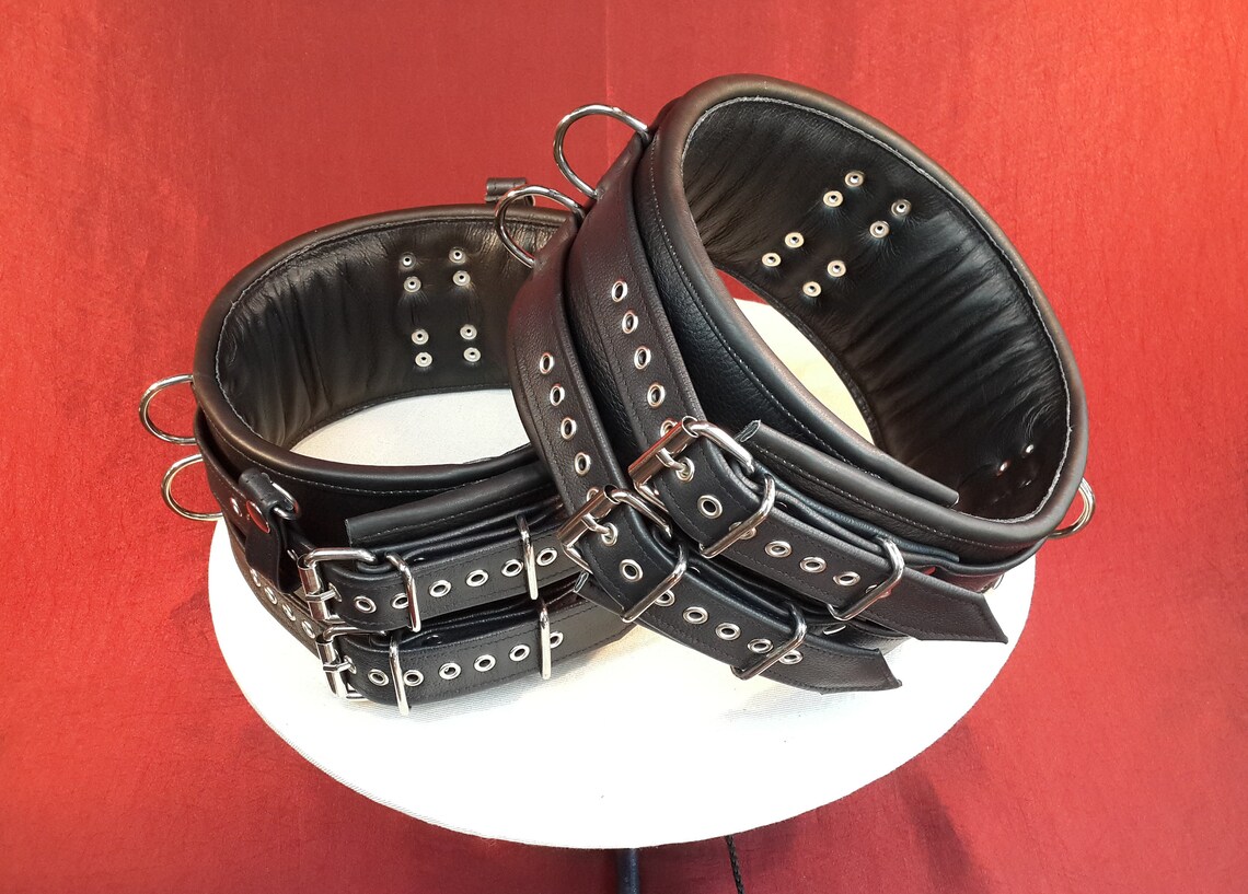 Luxury Linned Super Heavy Thigh Cuffs With Double Belt and - Etsy