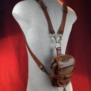 Tan Leather Mini Back Pack With Leather Shoulder Straps. - Etsy