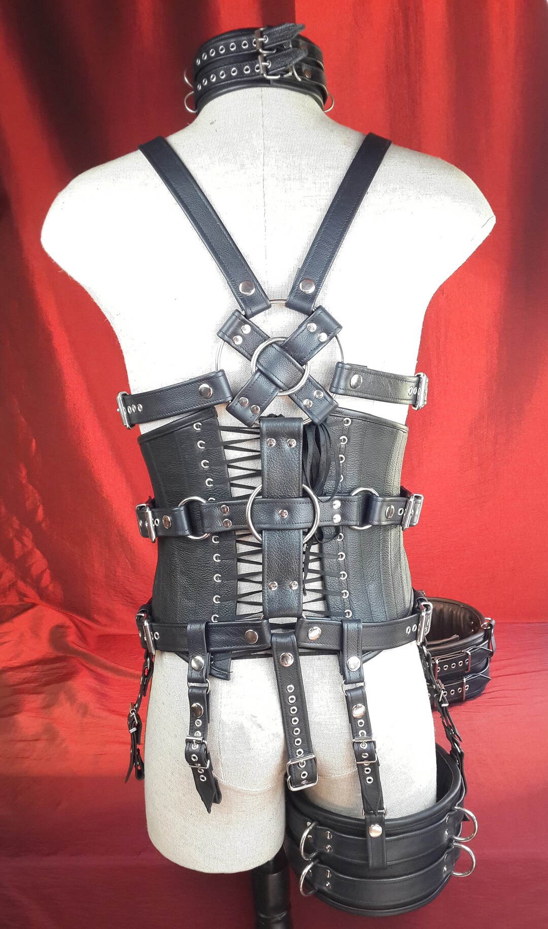 Custom Order No047 Male Full Body Harness With Arm Cuffs and Leg Cuffs ...